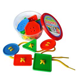 Juego Didáctico EVAFLEX Enhebrado Botones Geométricos | tailoy.com.bo