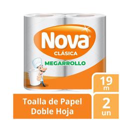 Papel Toalla NOVA Doble Hoja Megarollo x 2 und| tailoy.com.bo