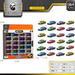 Set De Carros Metal 24 Unidades