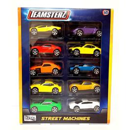 Pack Carro De Metal Teamsterz Street Machines x 10 und Surtido
