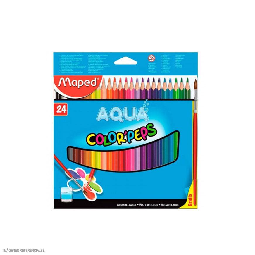 Colores Largos X 24 Aqua Color Peps