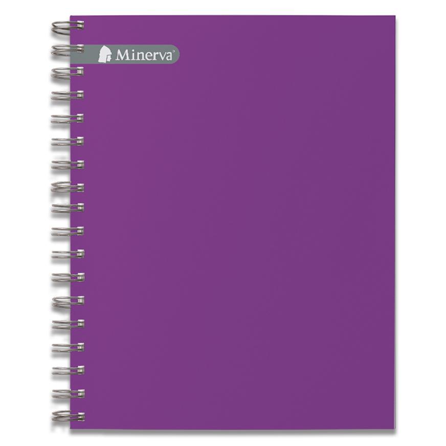 Cuaderno Anillado Cuadriculado MINERVA A4 Morado 100 Hojas | tailoy.com.pe