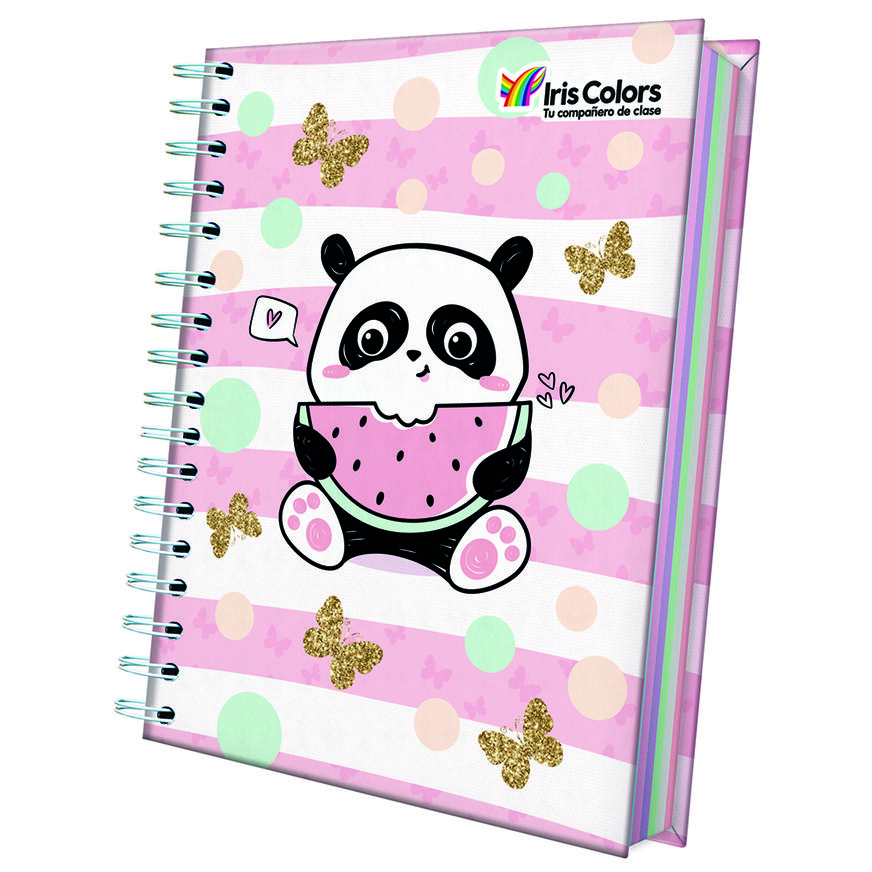 CUADERNO ANILLADO A4 170 HOJAS CUADRICULADO LLAMA/FLORES IRIS COLOR TD