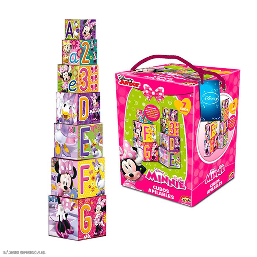 Cubos Apilables De Cartón Minnie