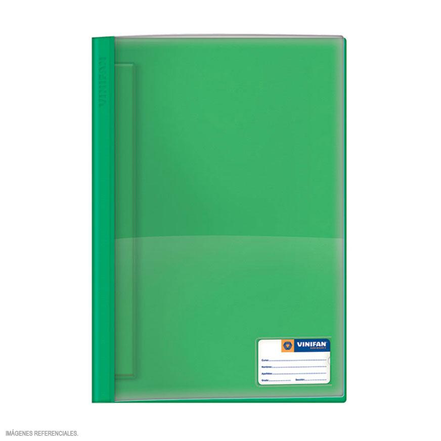 Folder A-4 Verde Oscuro Tapa Transparente